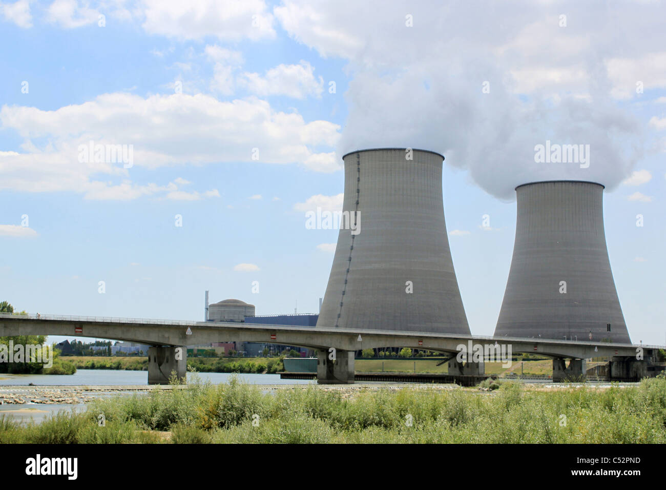 nuclear power plant in operation for production of electrical energy ...
