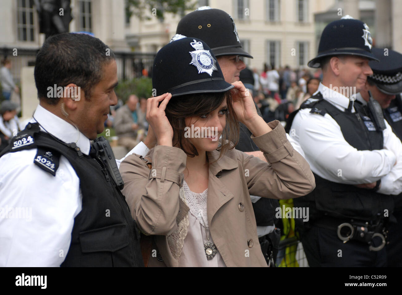 Police on duty, Kate and William Wedding, London,. GB Stock Photo - Alamy
