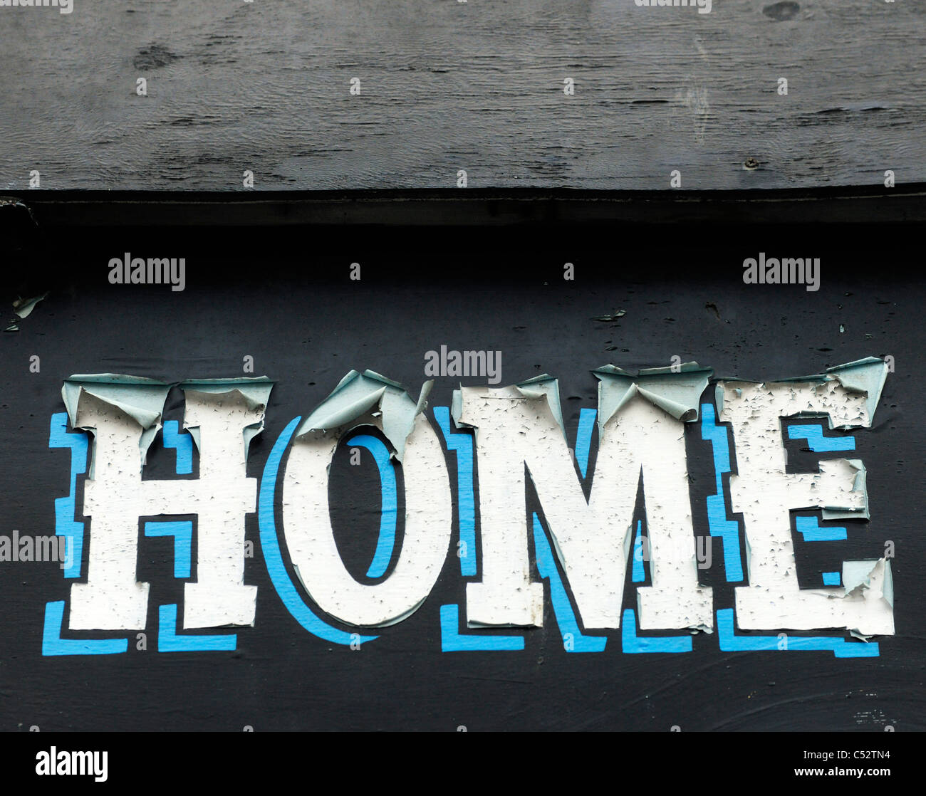 Old worn sign hi-res stock photography and images - Alamy