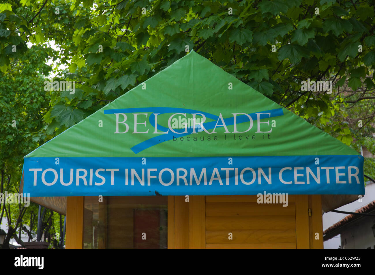 Tourist Information Center booth Skadarska street Skadarlija district ...