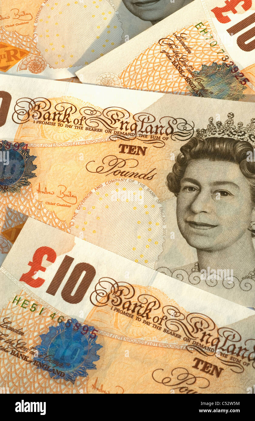 Ten pound notes Stock Photo - Alamy