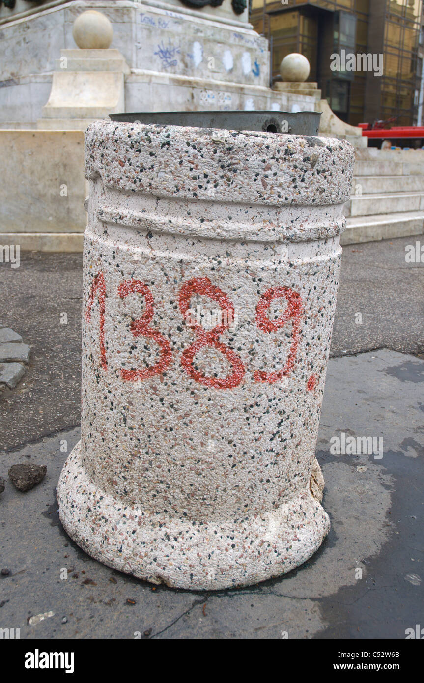 The year 1389 when Serbia was beaten in the battle of Kosovo written on ...