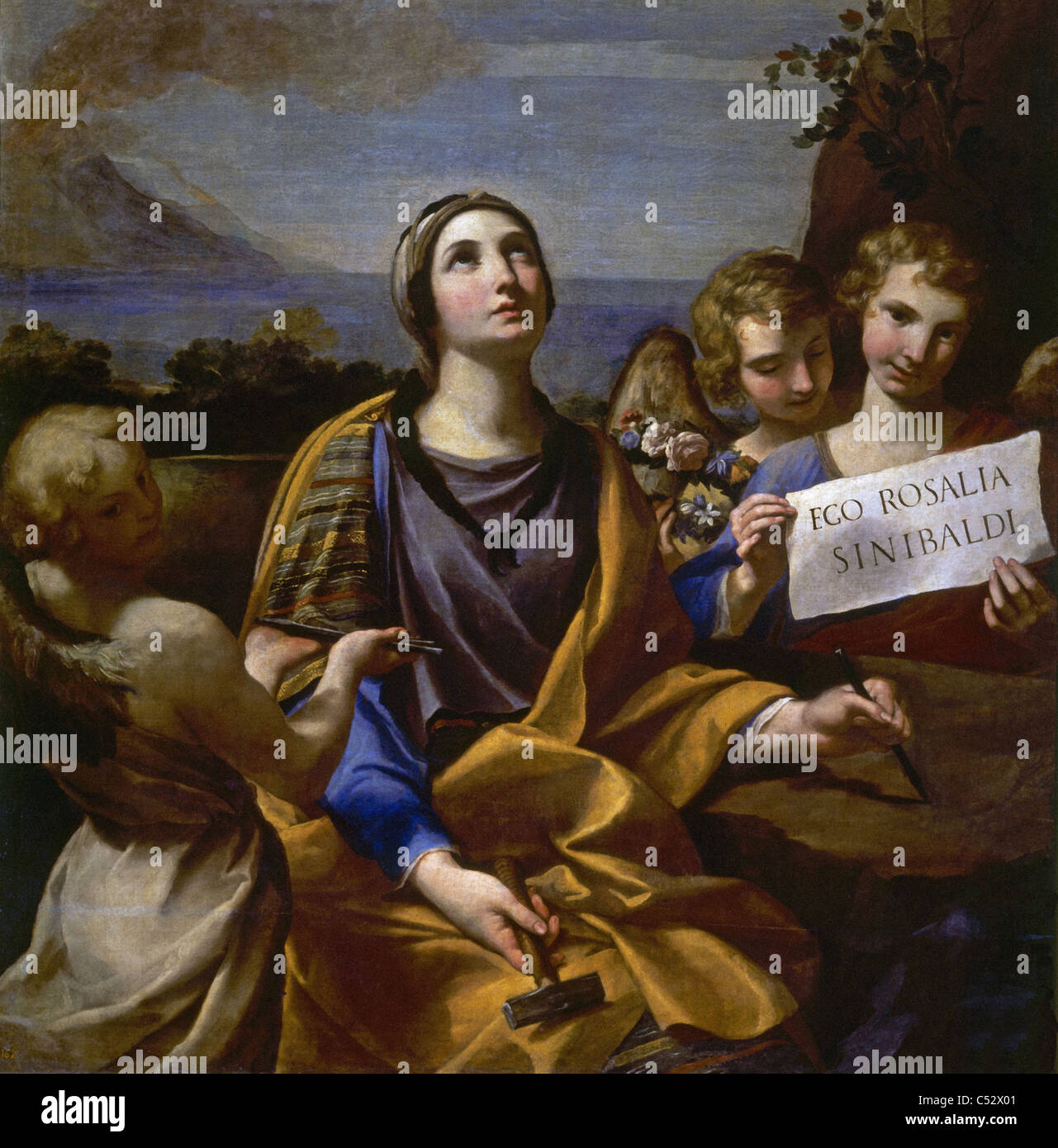 Andrea Sacch Saint Rosalia of Palermo Prado Museum - Madrid Stock Photo ...