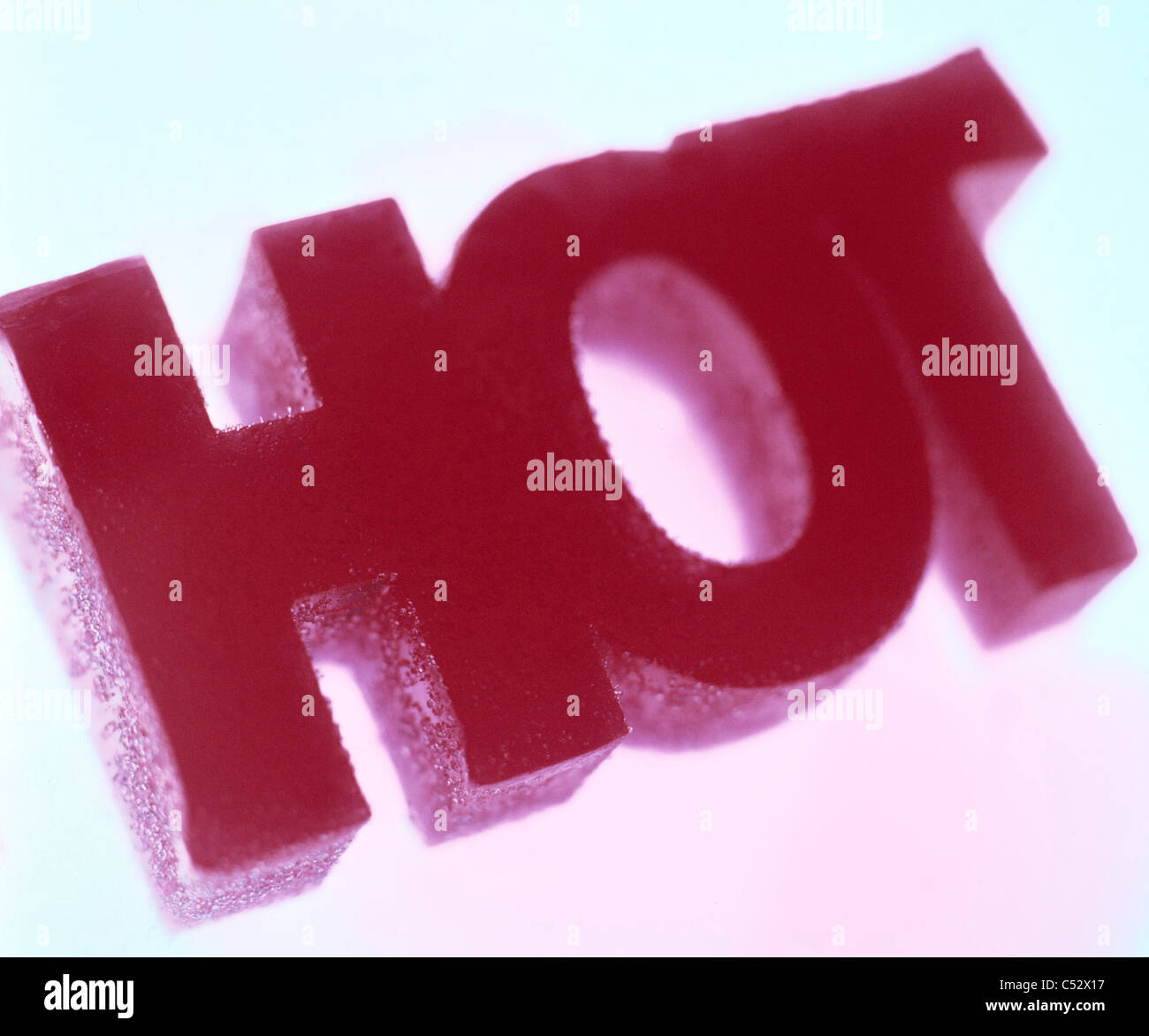 hot in letters Stock Photo - Alamy