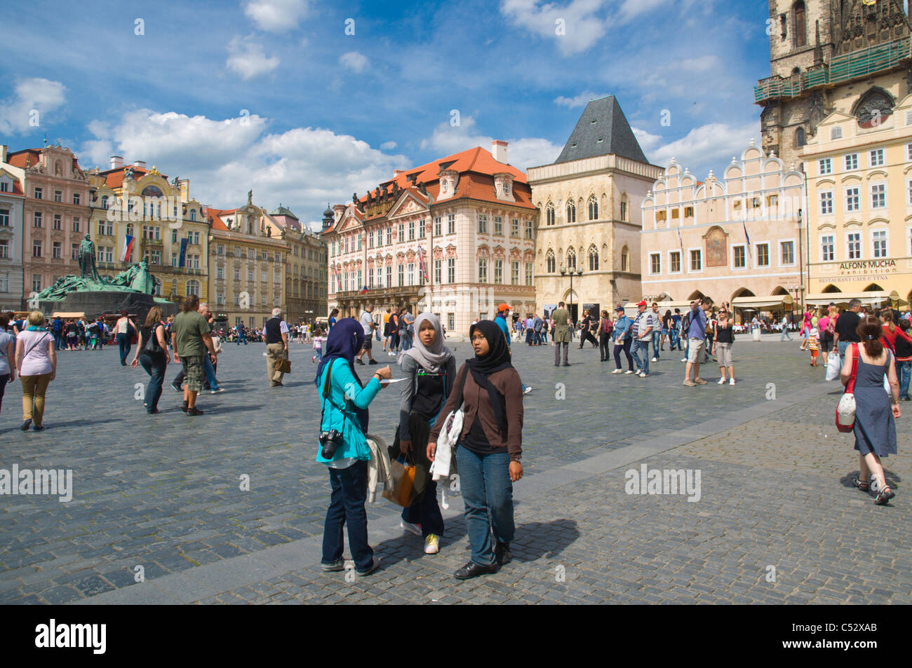 Muslim women Staromestske namesti the old town square Prague Czech ...
