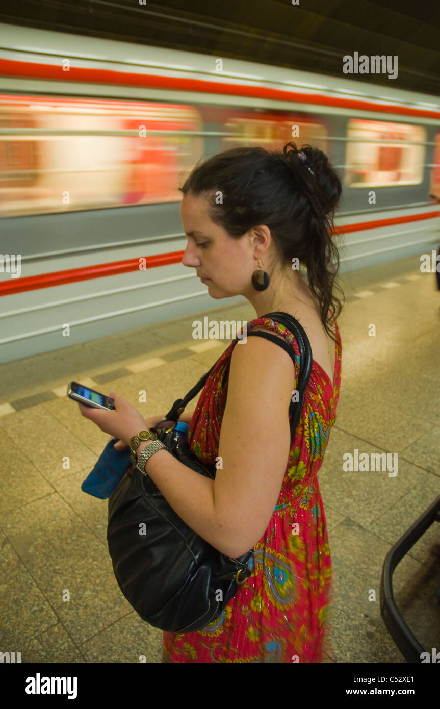 Lady in metro hi-res stock photography and images - Alamy