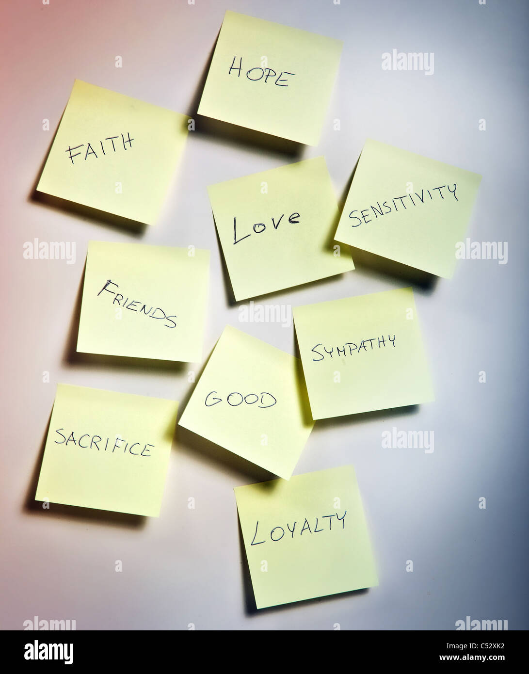 note papers with emotions Stock Photo - Alamy