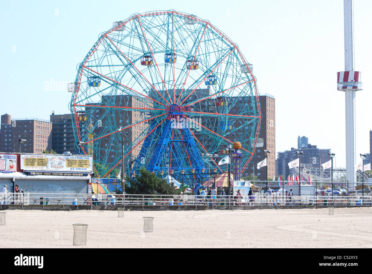 Coney Island New York Ferris wheel Stock Photo - Alamy