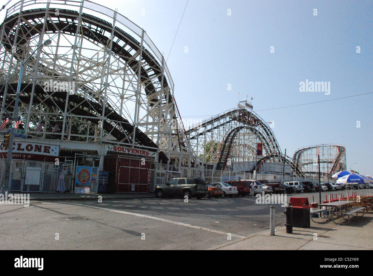 Coney Island New York Astroland Roller Coaster Stock Photo - Alamy