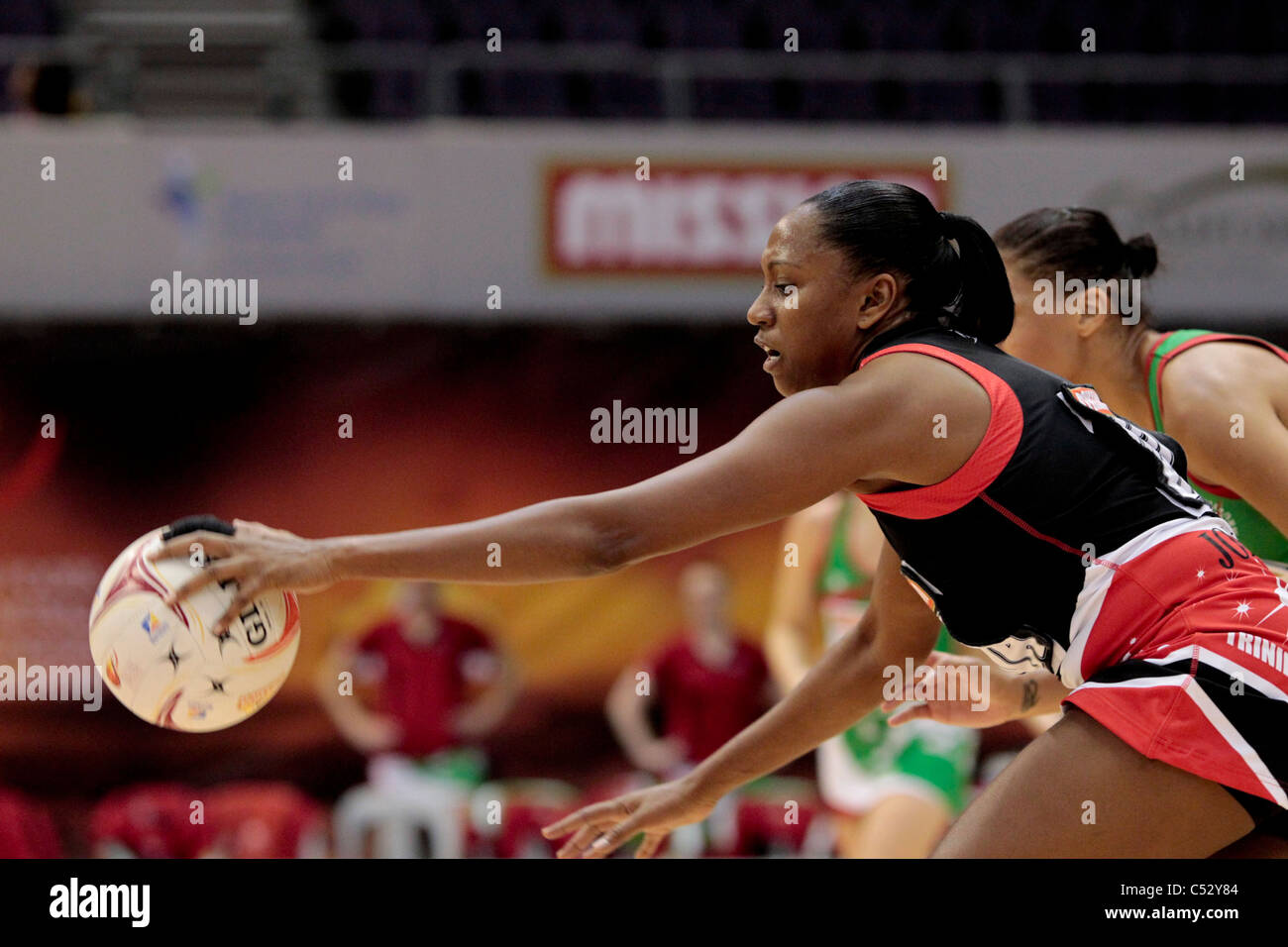 Rhonda John-Davis of Trinidad & Tobago in action during the Pool B ...
