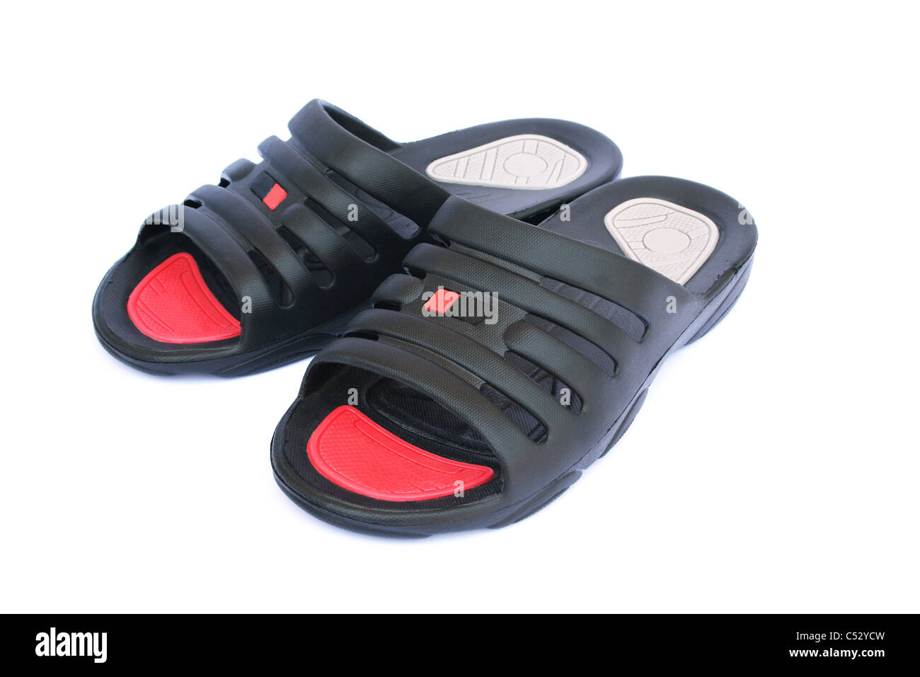 Beach rubber shoes isolated on white background Stock Photo - Alamy