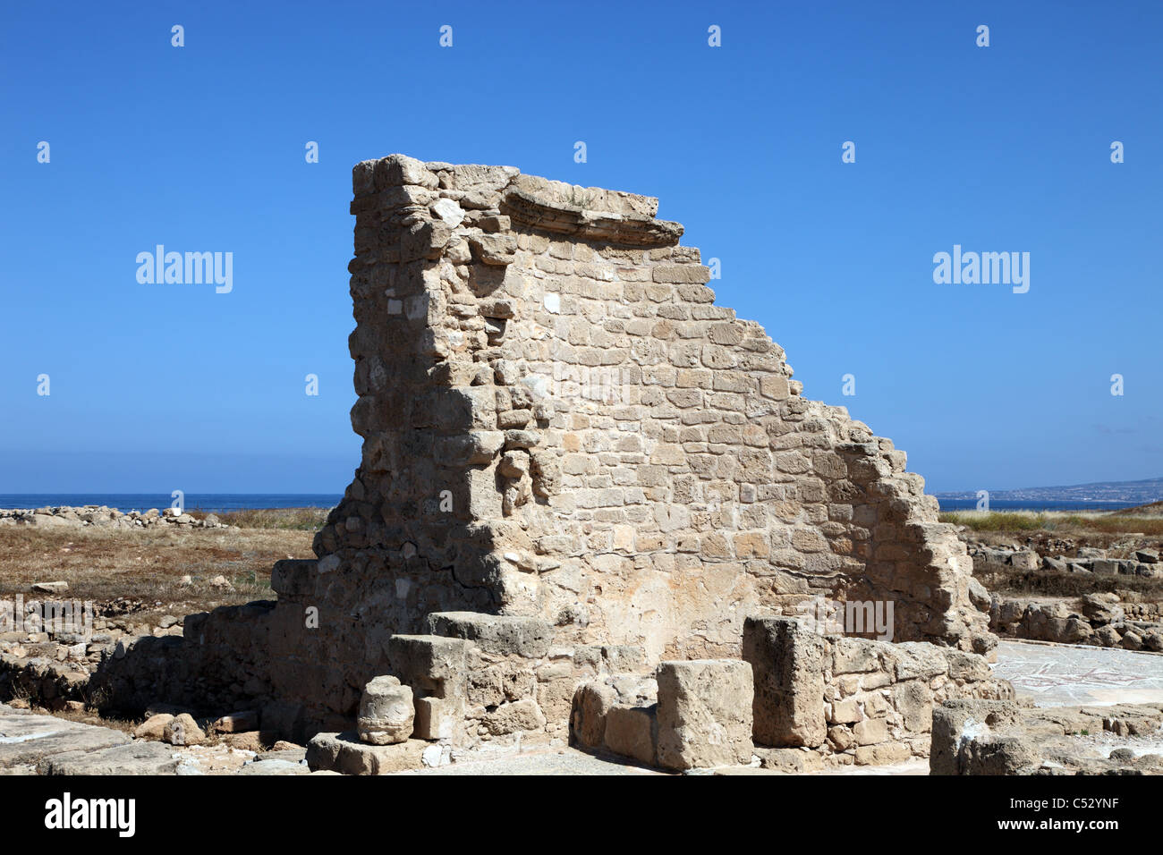 Roman ruin, Paphos UNESCO World Heritage Site, Cyprus Stock Photo - Alamy
