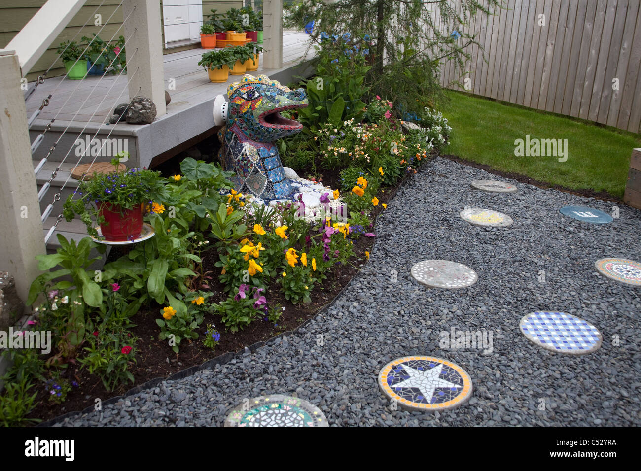 Dragon mosaic hi-res stock photography and images - Alamy