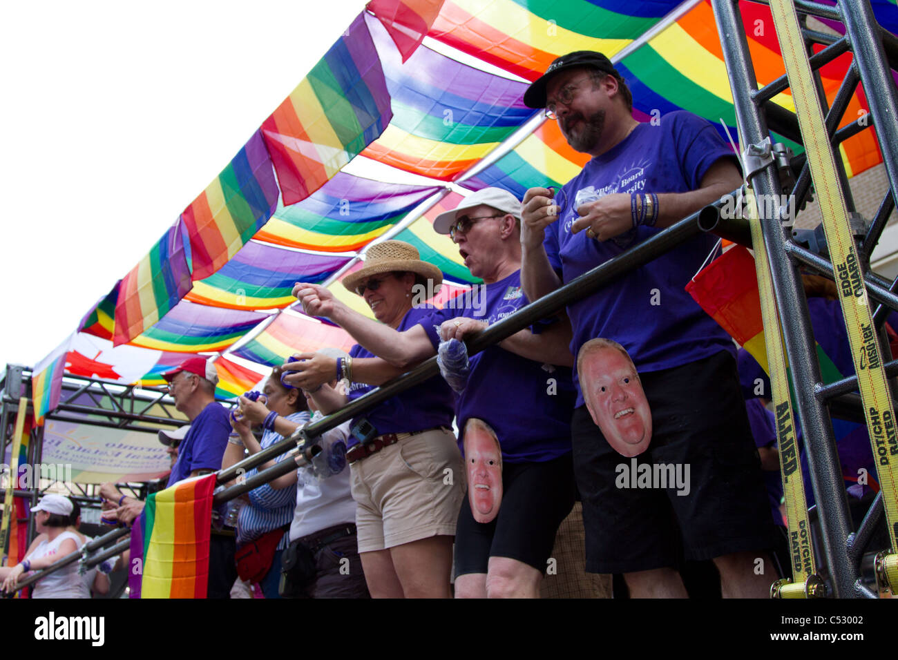 pride parade float excited people Stock Photo - Alamy