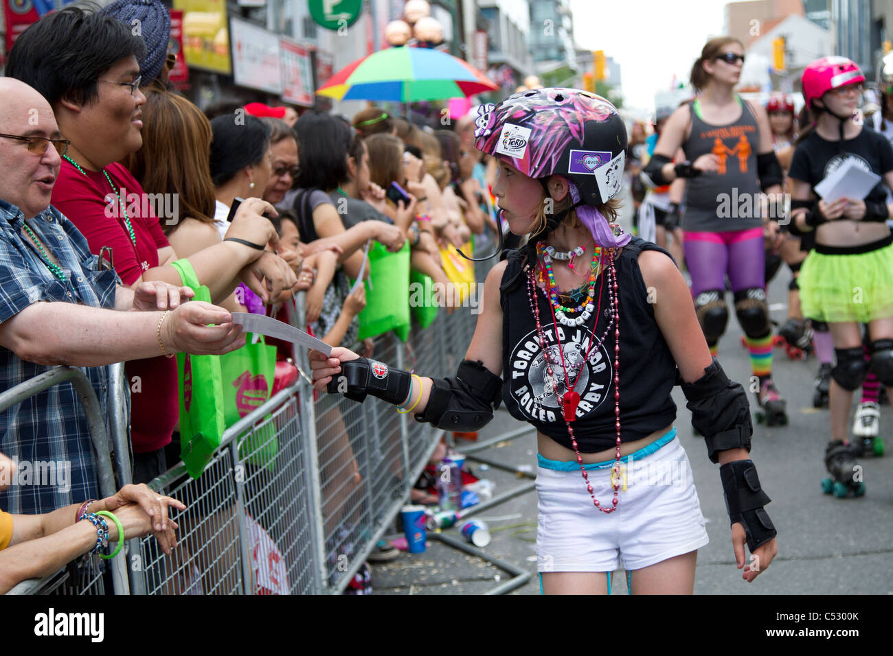 young girl skater pride parade Stock Photo - Alamy