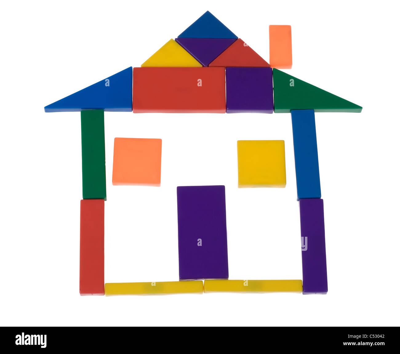 House from plastic blocks Stock Photo - Alamy