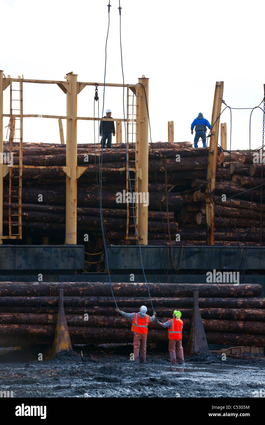 Timber hauling with cable crane hi-res stock photography and images - Alamy