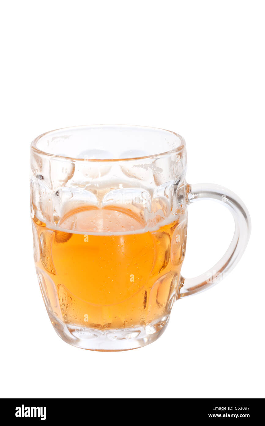 pint of beer, isolated on the white background Stock Photo - Alamy