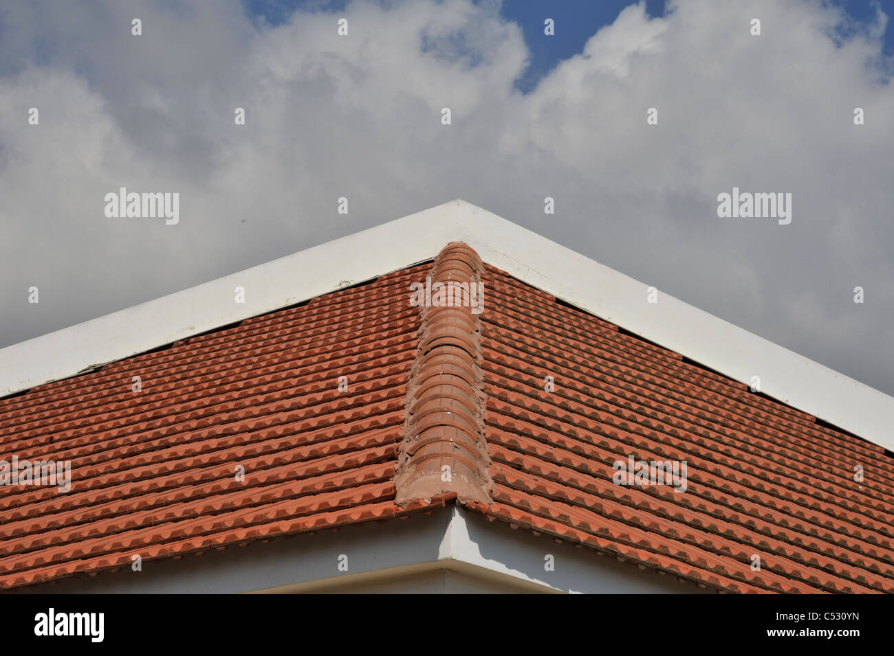Red tiled roof private house hi-res stock photography and images - Alamy