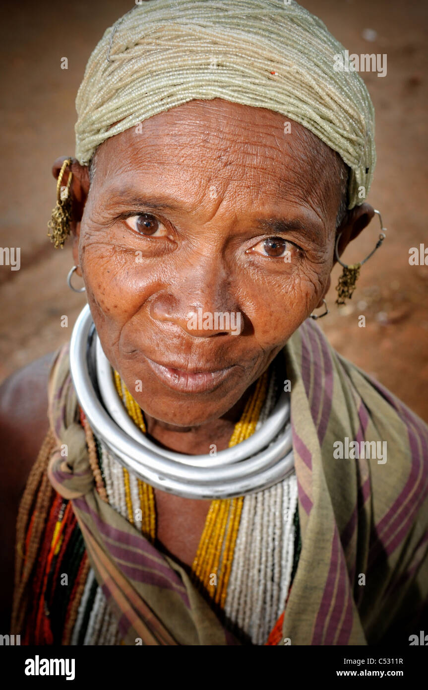 Bonda tribal people in the Indian state of Orissa Stock Photo - Alamy