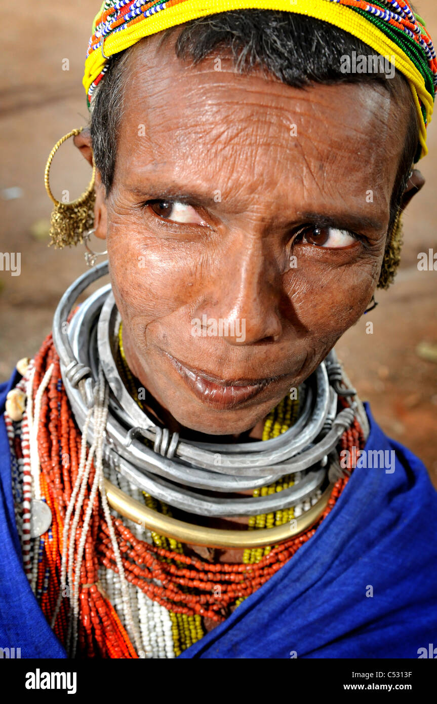 Bonda tribal people in the Indian state of Orissa Stock Photo - Alamy