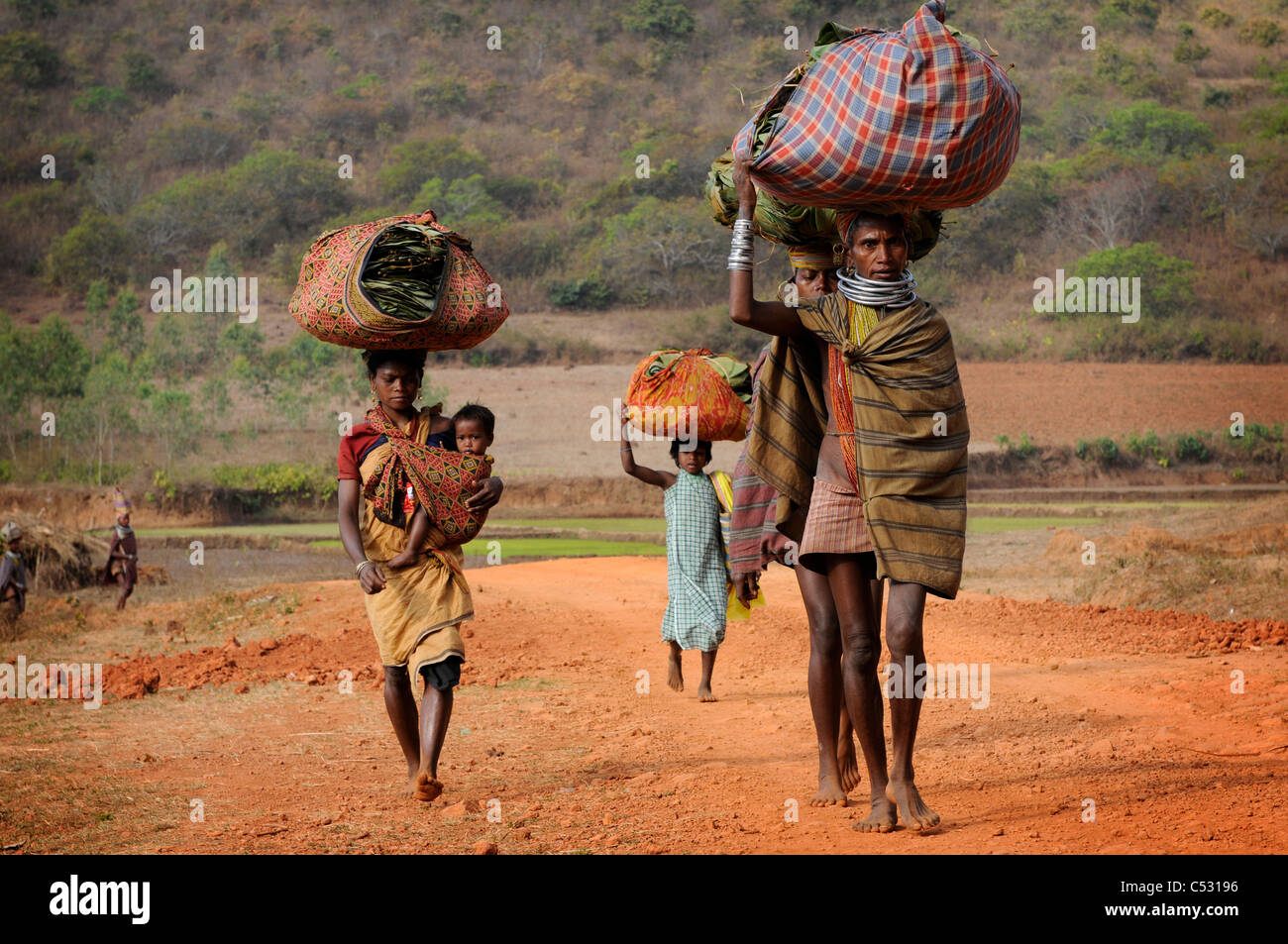 Bonda tribal people in the Indian state of Orissa Stock Photo - Alamy