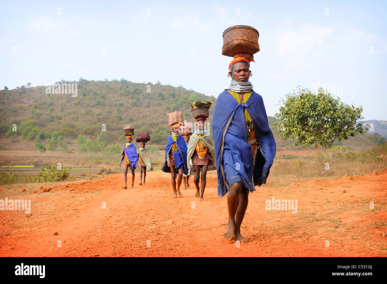Bonda tribal people in the Indian state of Orissa Stock Photo - Alamy