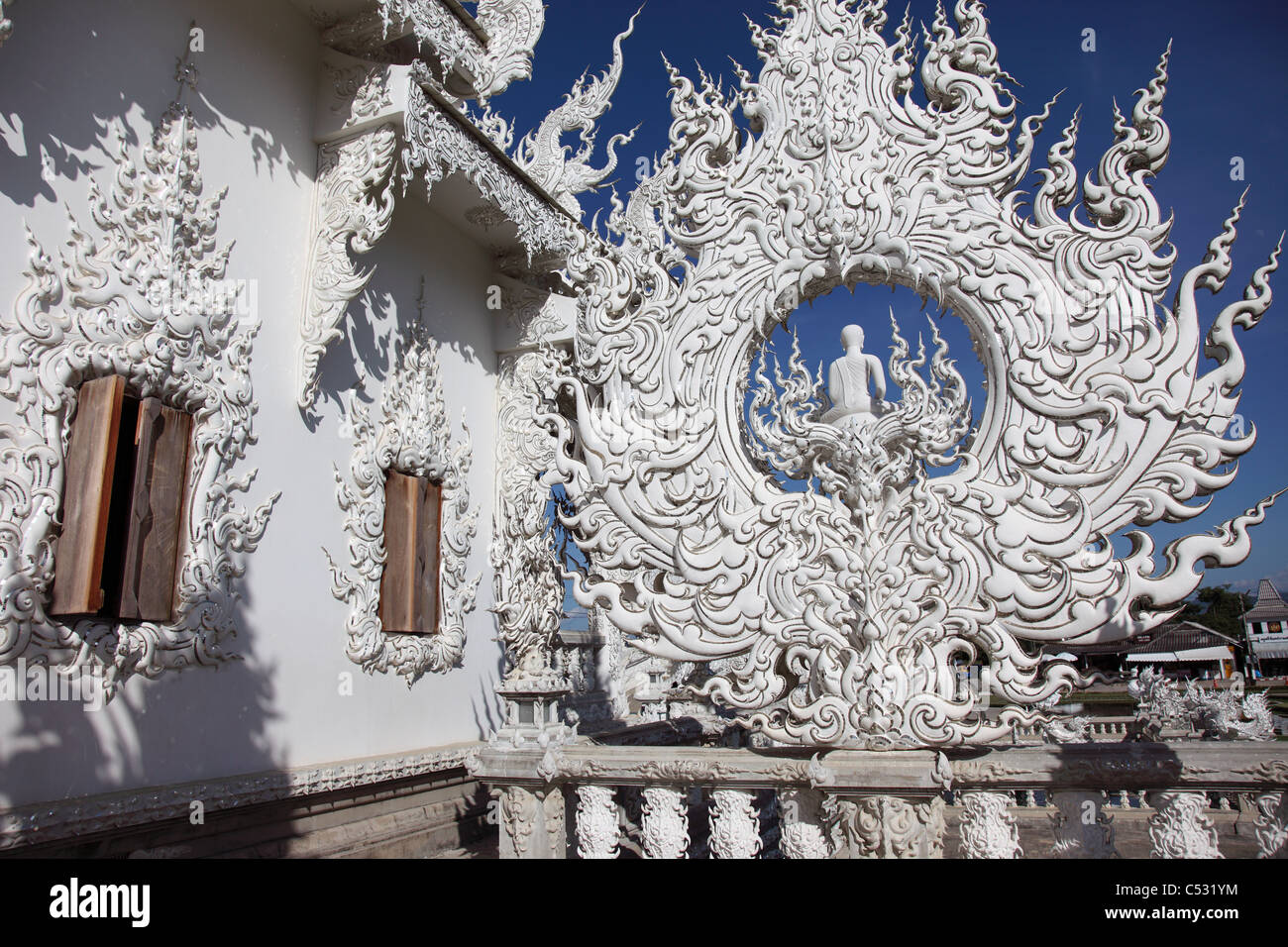 Wat Rong Khun, the "White Temple", Chiang Rai, Northern Thailand Stock ...