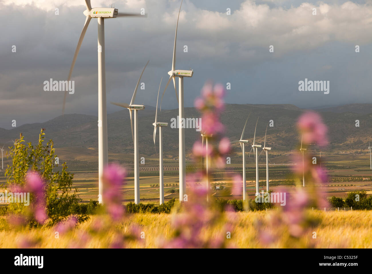 A wind farm near La Calahorra in Andalucia, Spain Stock Photo - Alamy