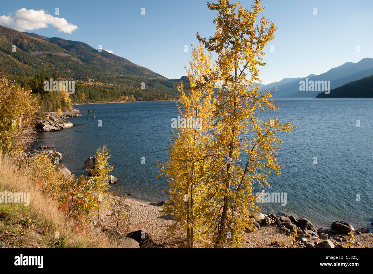 Kootenay Lake in fall Stock Photo - Alamy