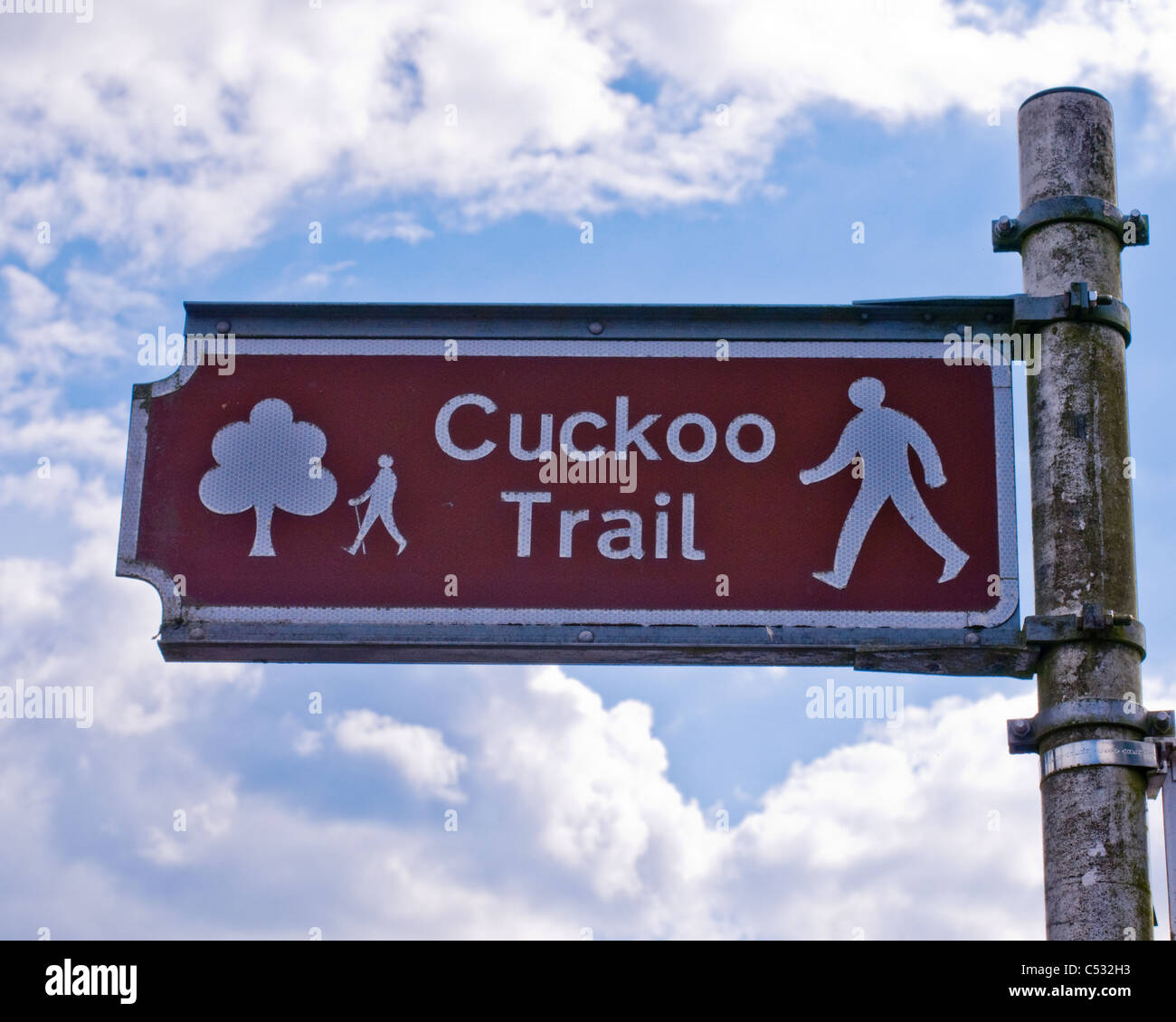 Road sign for the Cuckoo Trail, East Sussex, England Stock Photo - Alamy