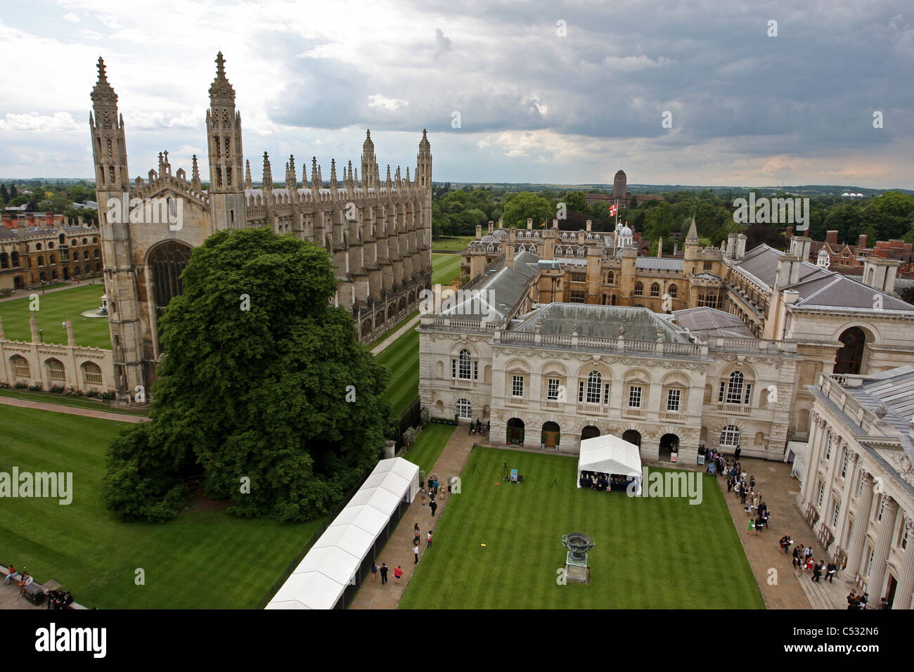 GENERAL VIEW OF CAMBRIDGE UNIVERSITY COLLEGES Stock Photo - Alamy