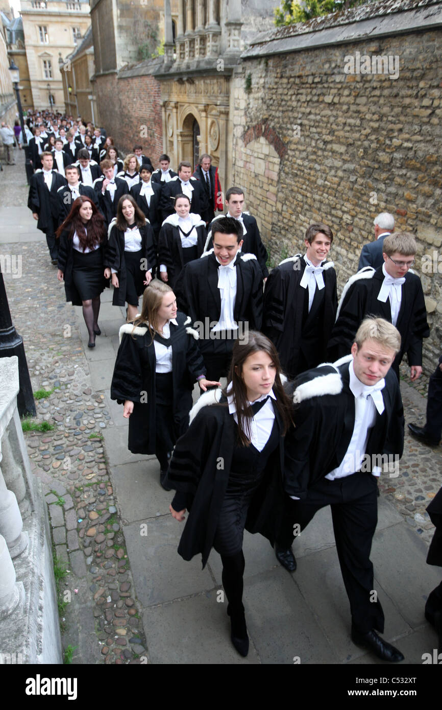 CAMBRIDGE UNIVERSITY STUDENTS GRADUATING AFTER PASSING THEIR EXAMS AND ...