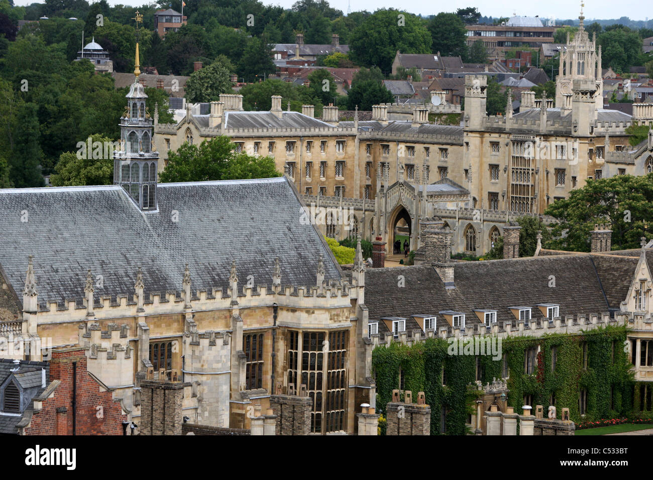 GENERAL VIEW OF CAMBRIDGE UNIVERSITY COLLEGES Stock Photo - Alamy