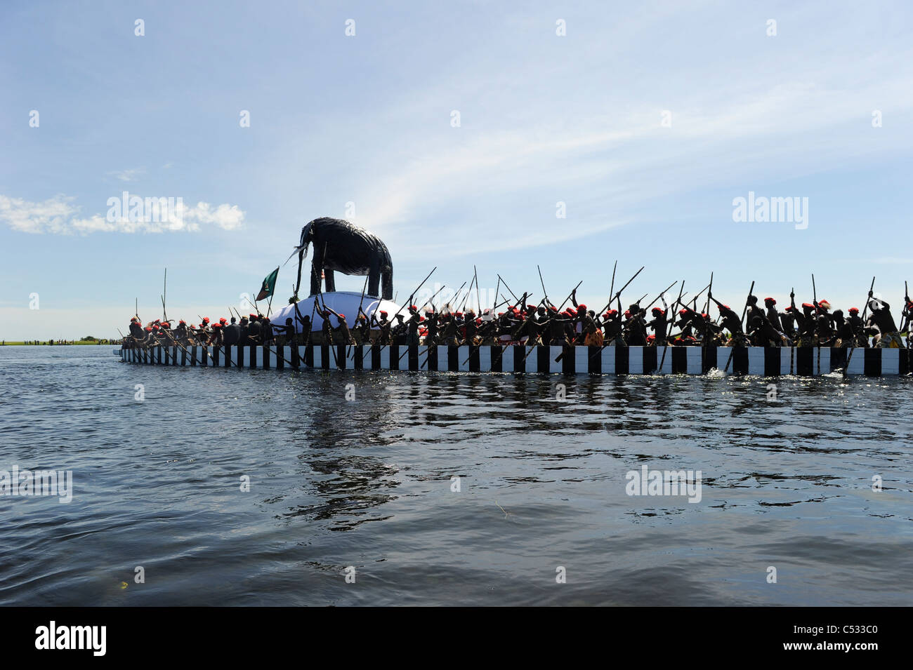 ZAMBIA Barotseland , Kuomboka ceremony, the Lozi king change his ...