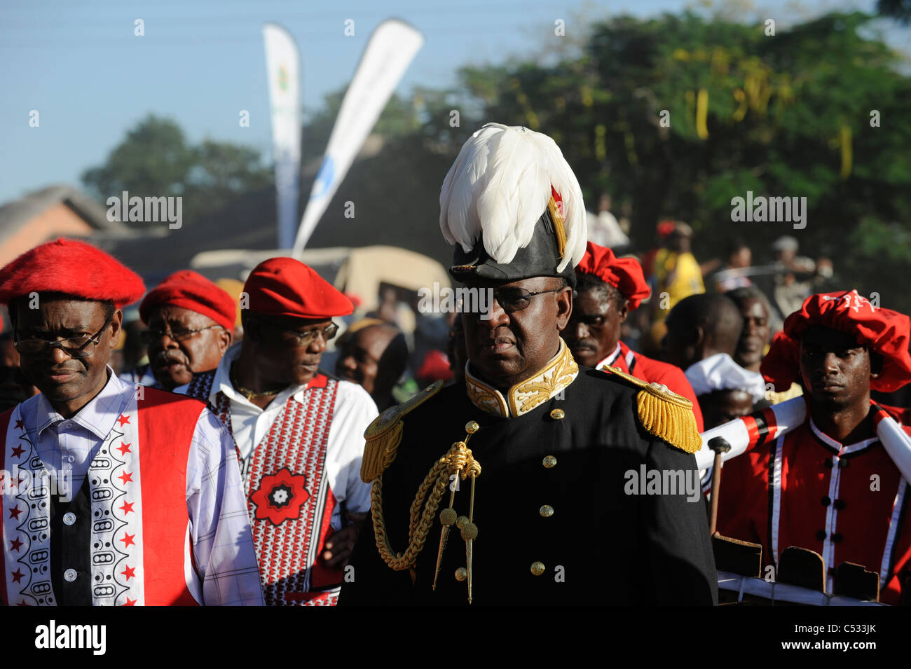 ZAMBIA Barotseland , Kuomboka ceremony, the Lozi king Litunga Lubosi ...