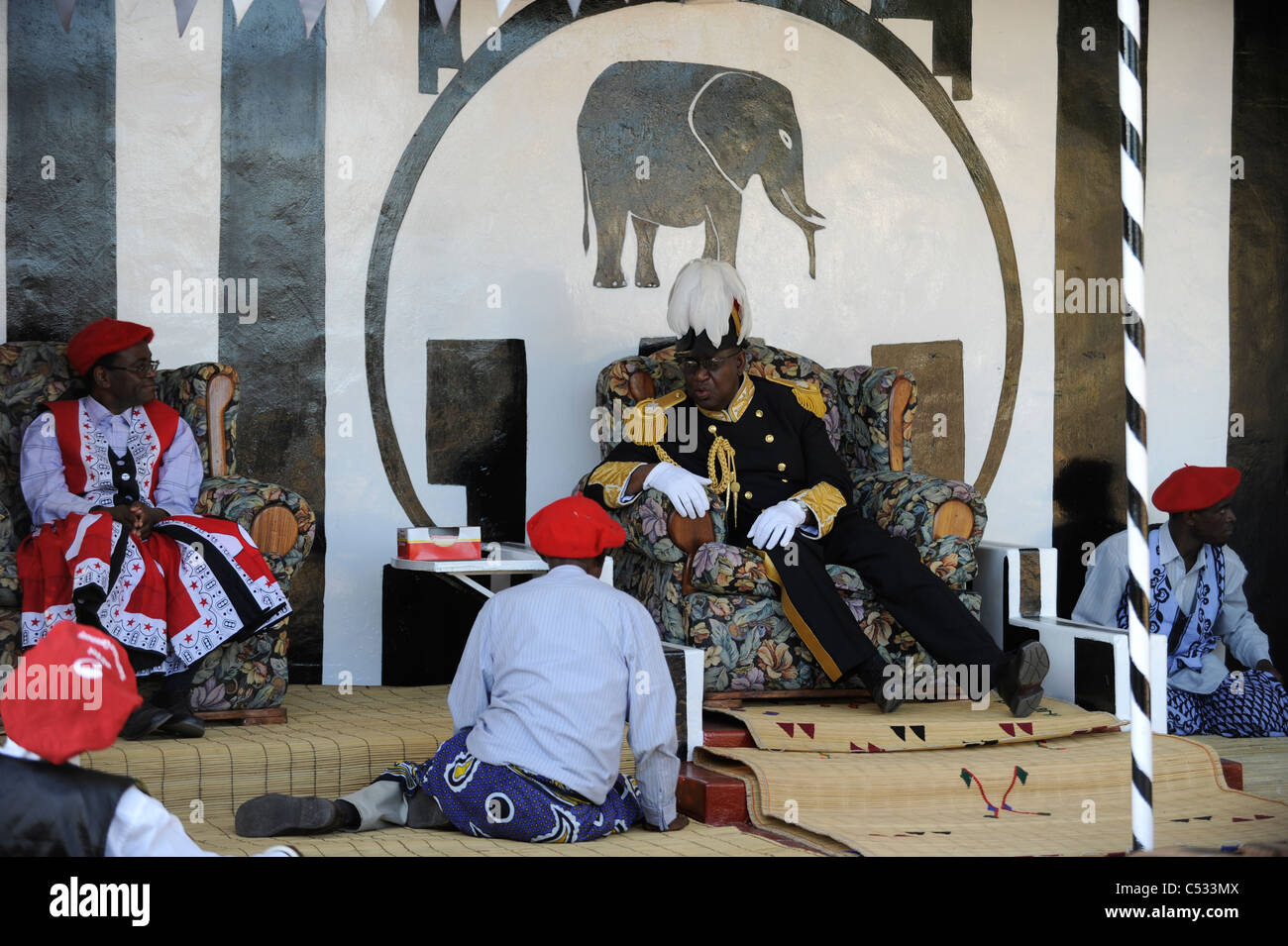 ZAMBIA Barotseland , Kuomboka ceremony, the Lozi king Litunga Lubosi ...