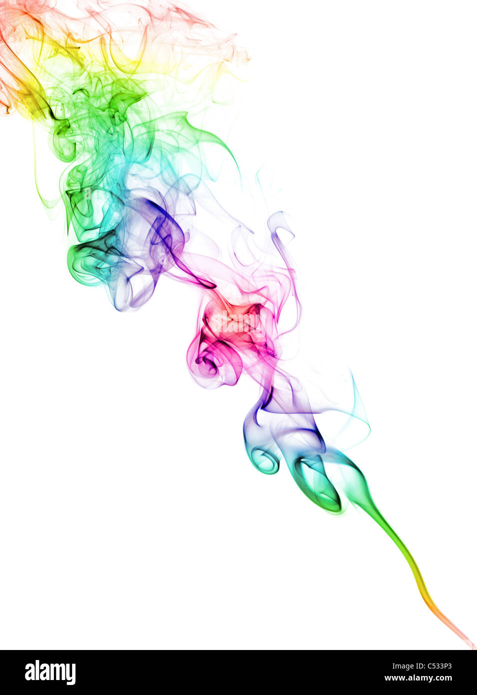color abstract smoke pattern on a white background Stock Photo - Alamy