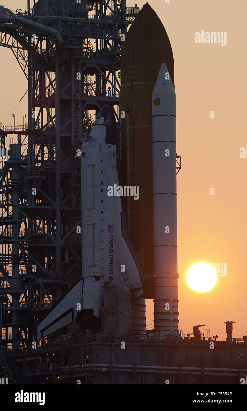 Atlantis STS-135, the final space shuttle mission on Launch Pad 39A at ...