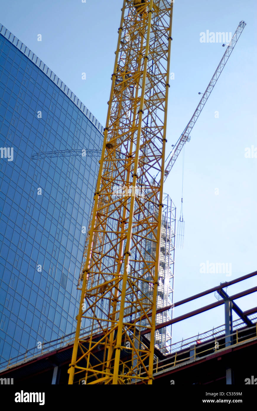 construction of very big building in Ukraine Stock Photo - Alamy