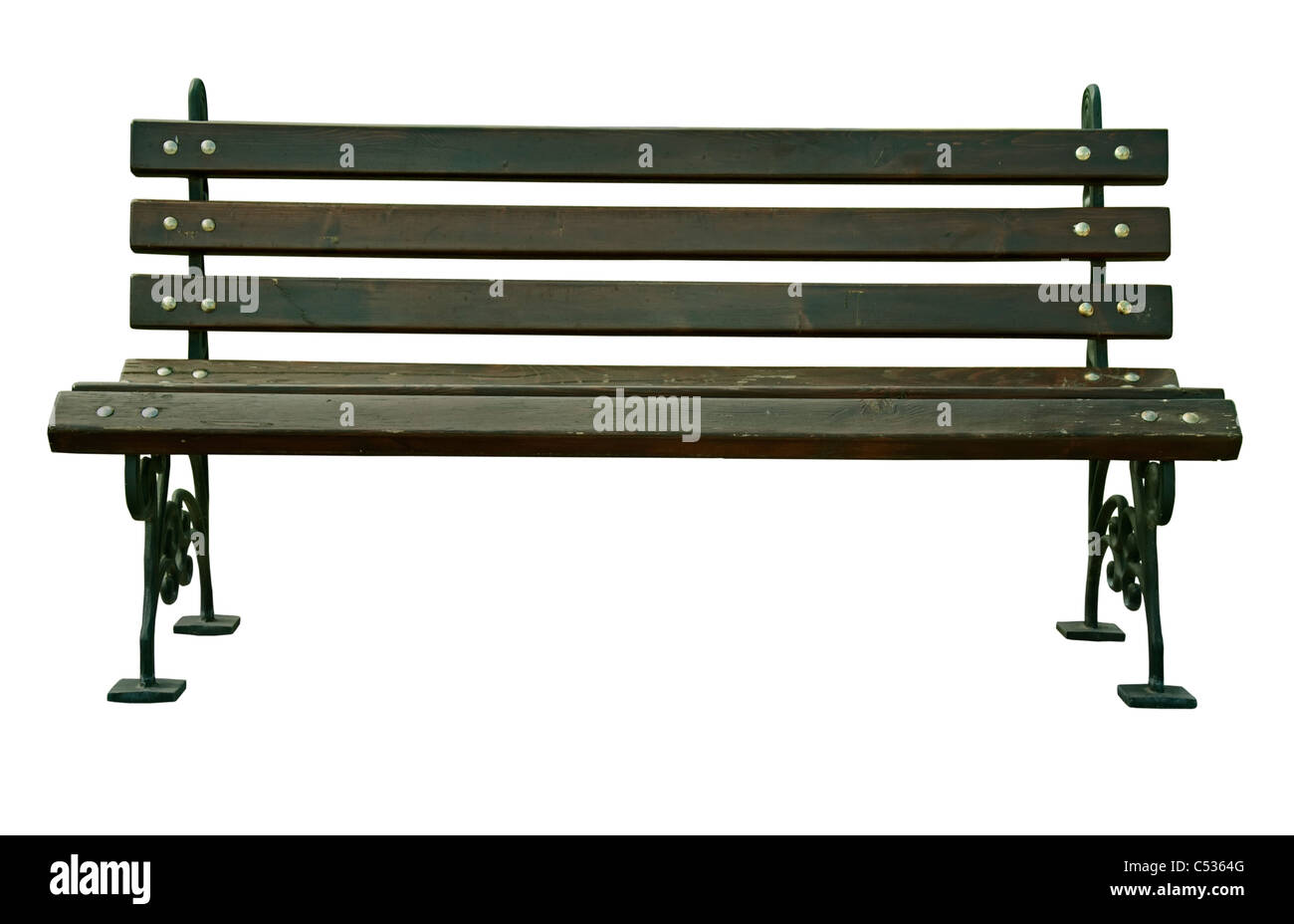 Park bench isolated on Cut Out Stock Images & Pictures - Alamy