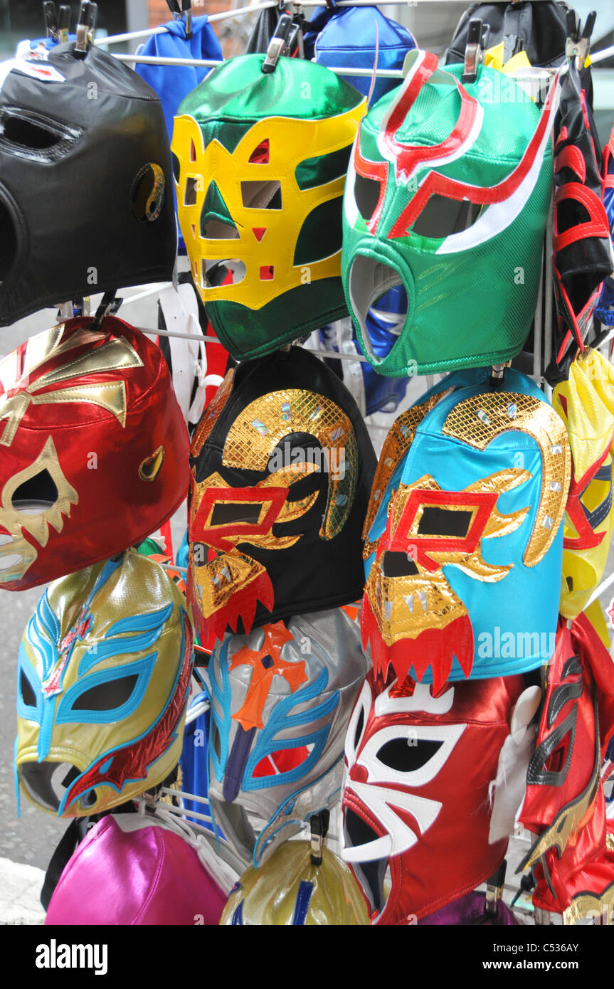 Mexican wrestling masks wrestlers Stock Photo - Alamy