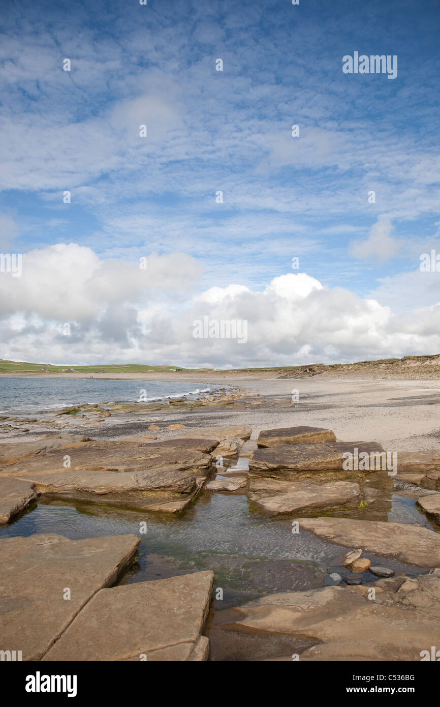 Rock Pool on Bay of Skaill Beach, Orkney Islands, Scotland Stock Photo ...