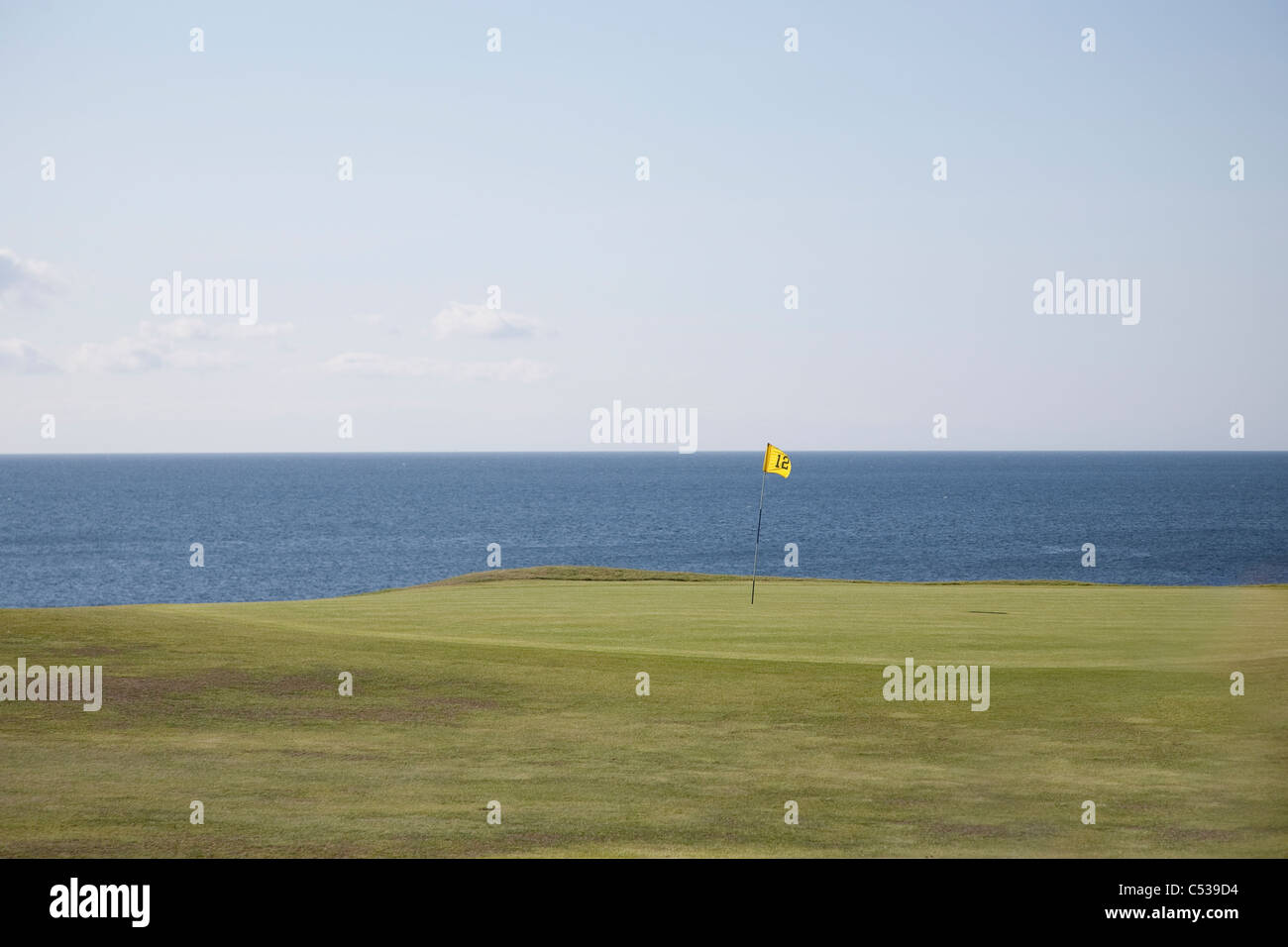 Golf Course on the Isle of Arran; Scotland at Blackwaterfoot with the ...
