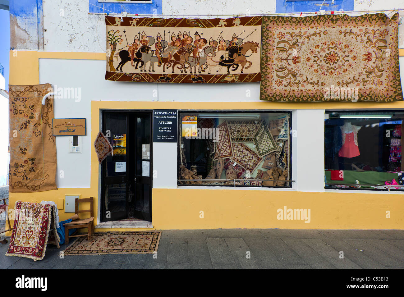 Rugs of Arraiolos Fair, Arraiolos, Alentejo, Portugal, Europe Stock ...