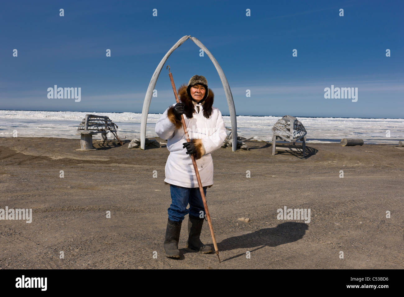 Male inupiaq eskimo hunter wearing High Resolution Stock Photography ...
