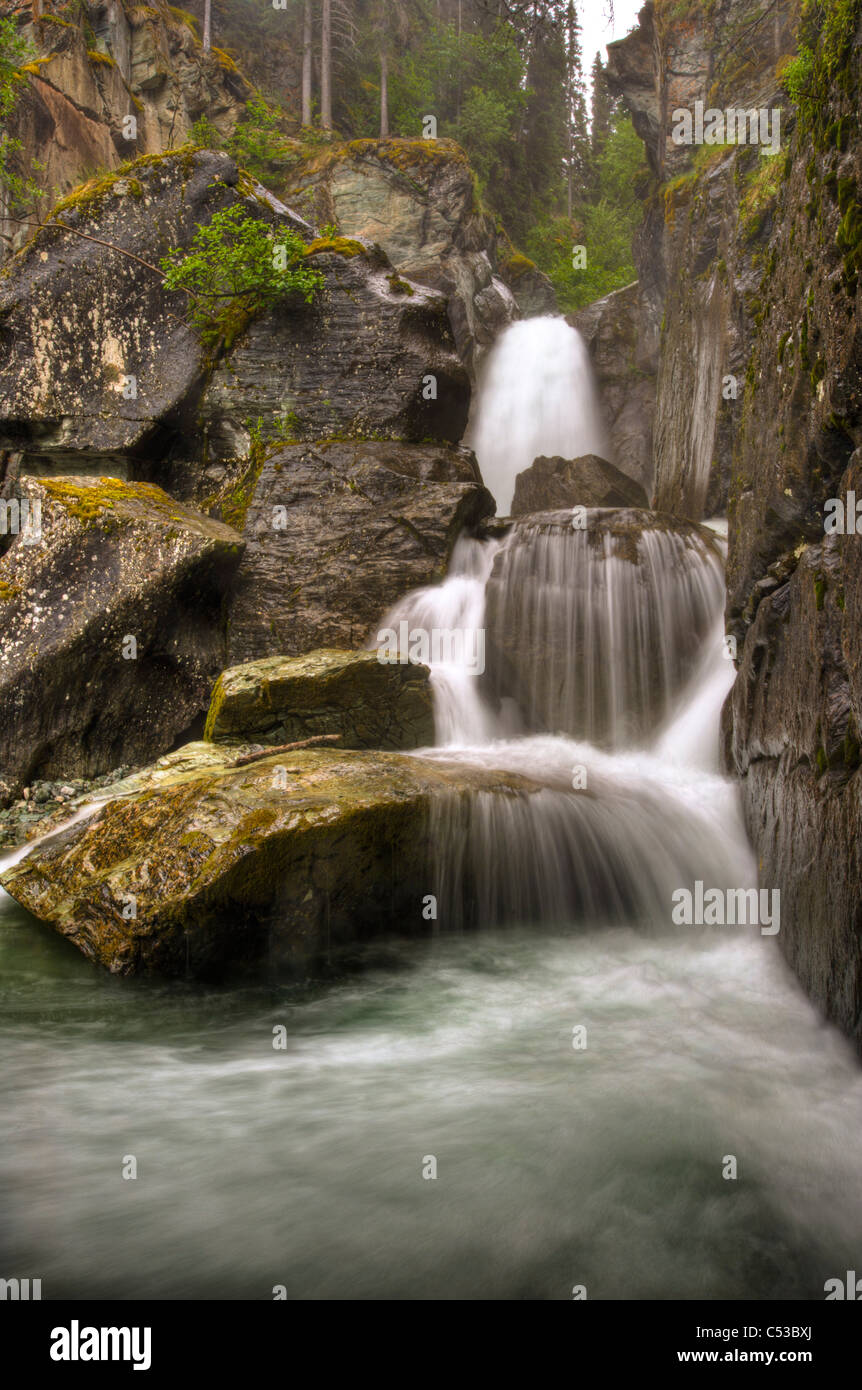View of Liberty Falls at Liberty Falls State Campground near Chitina ...