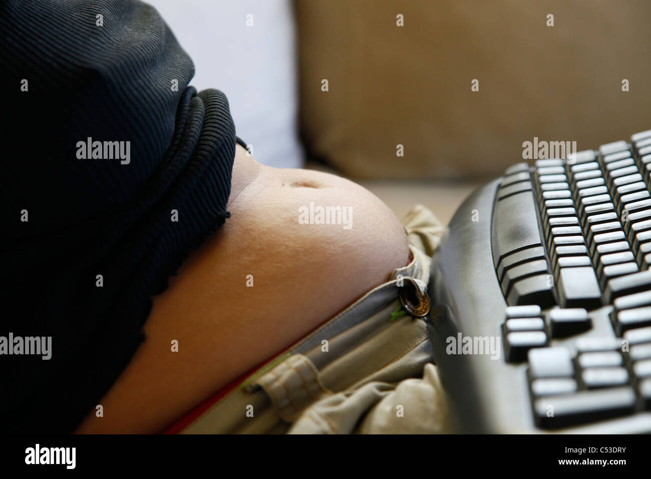 Fat person computer hi-res stock photography and images - Alamy