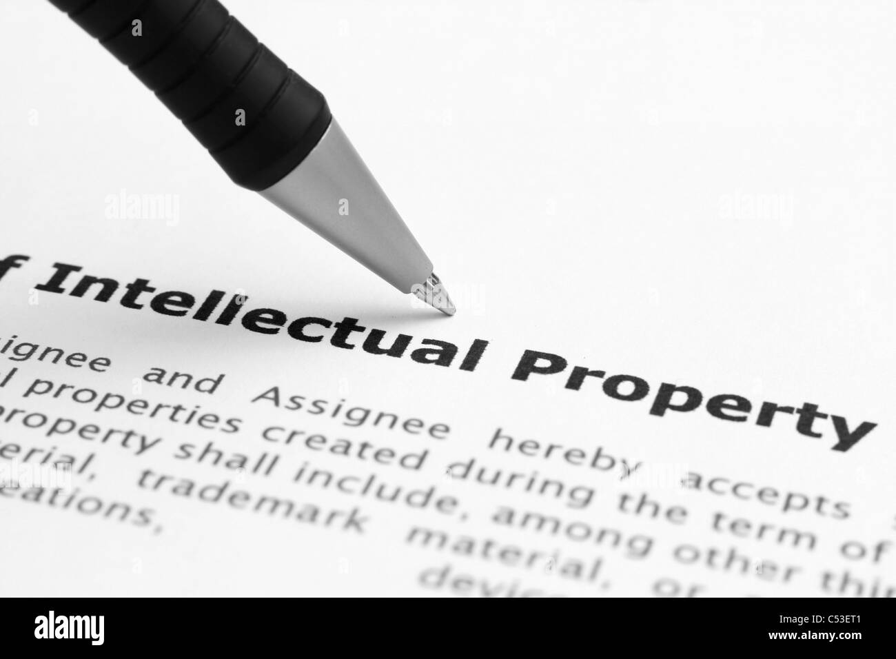 Intellectual property technology Black and White Stock Photos & Images ...