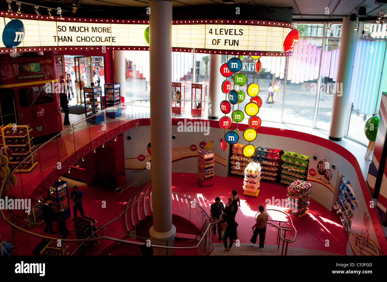 M&M's World concept store, Leicester Square, London Stock Photo - Alamy